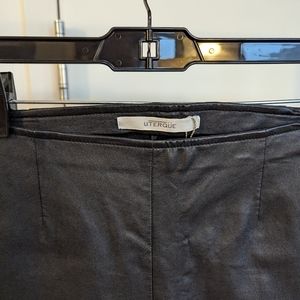 Uterque | Pants & Jumpsuits | Uterque Black Leather Leggings Sz 26 ...